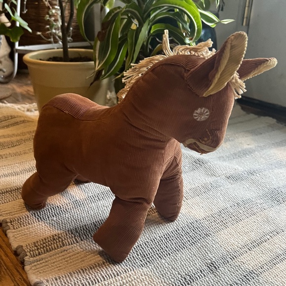 Handmade | Toys | Antique Or Vintage Handmade Stuffed Donkey Animal ...
